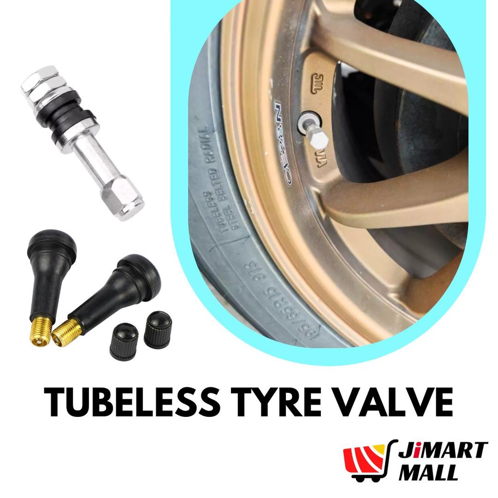 CAR TYRE TUBELESS VALVE Tire Rim Nut Kepala Tayar Tiub Angin Wheel ...