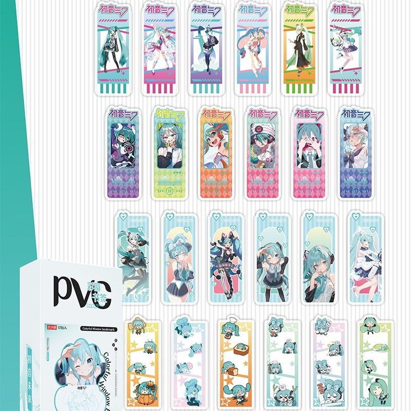 24Pcs/Set Anime BOCCHI THE ROCK WIND BREAKER Hatsune Miku Bookmarks ...