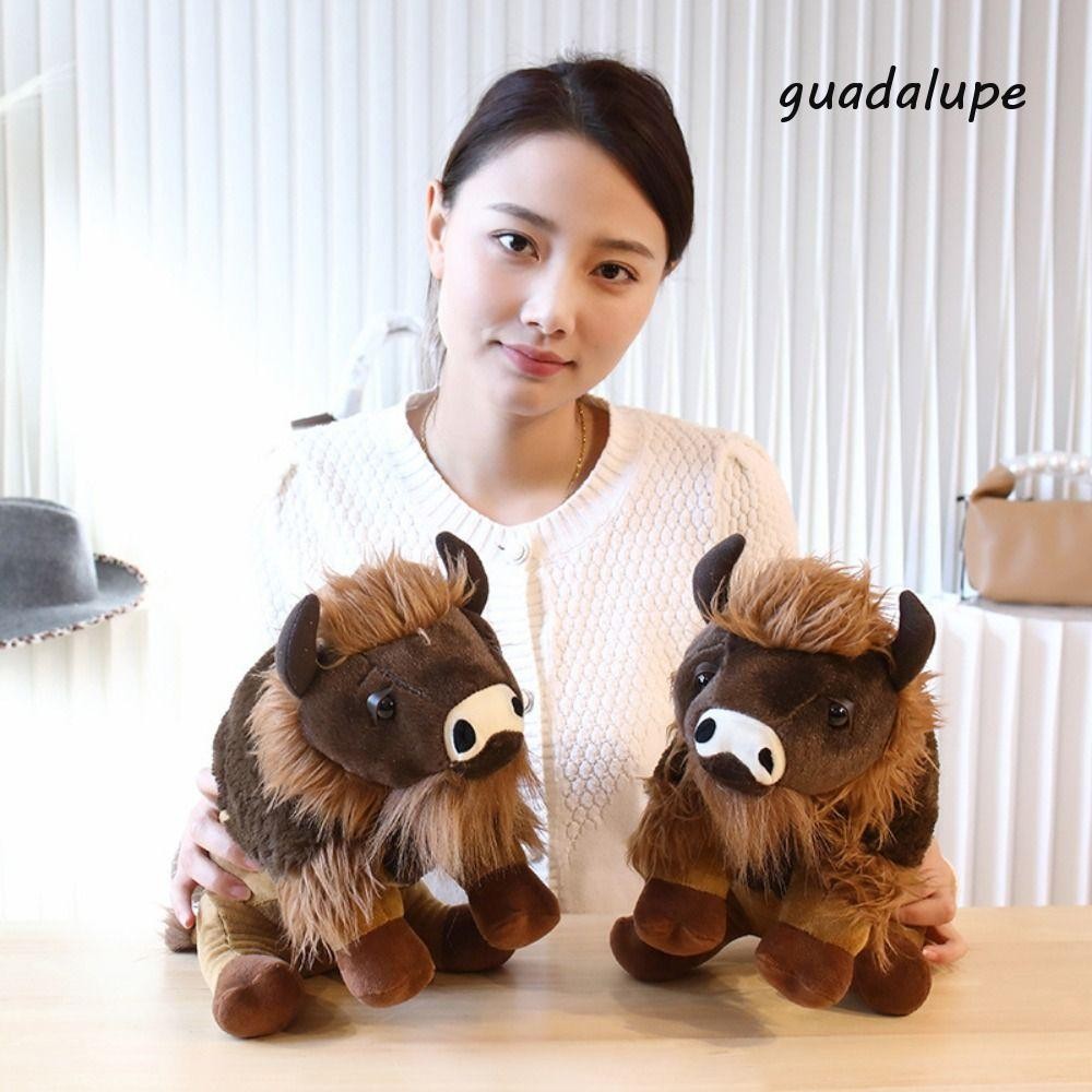 GUADALUPE Cattle Animal Plush Doll, Long Mane Stuffed Bull Bull Plush ...