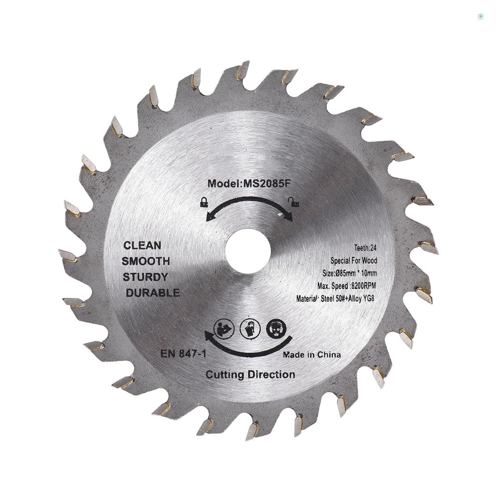 Wood Saw Blade TCT Wood Cutter 3-3/8inch (85mm) 24-Teeth Carbide ...