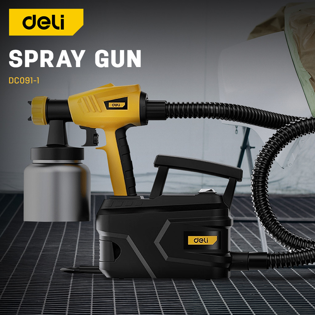 DELI Corded Spray Gun with Multiple Spraying Patterns (500W / 800ml ...