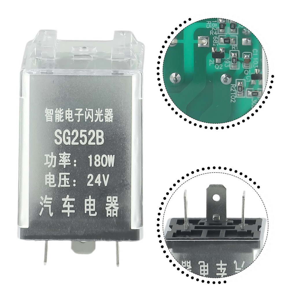 24V 3Pin Car LED Light Flasher Relay Turn Signal Rate Control Blinker ...