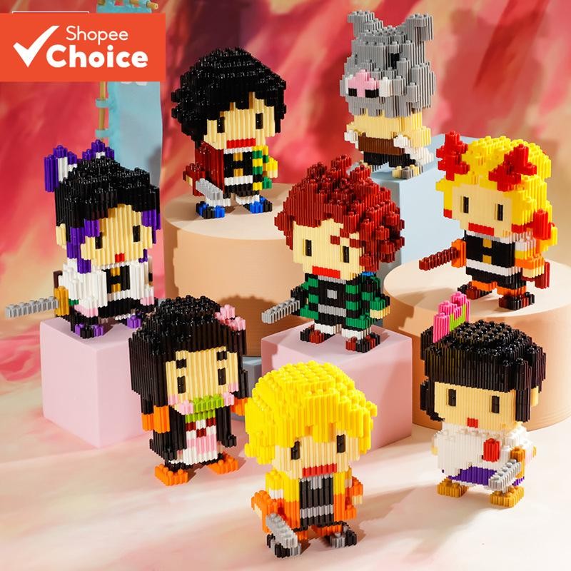 LinkGo New Mid Building Block Education Toys Demon Slayer 鬼滅の刃 | Shopee ...