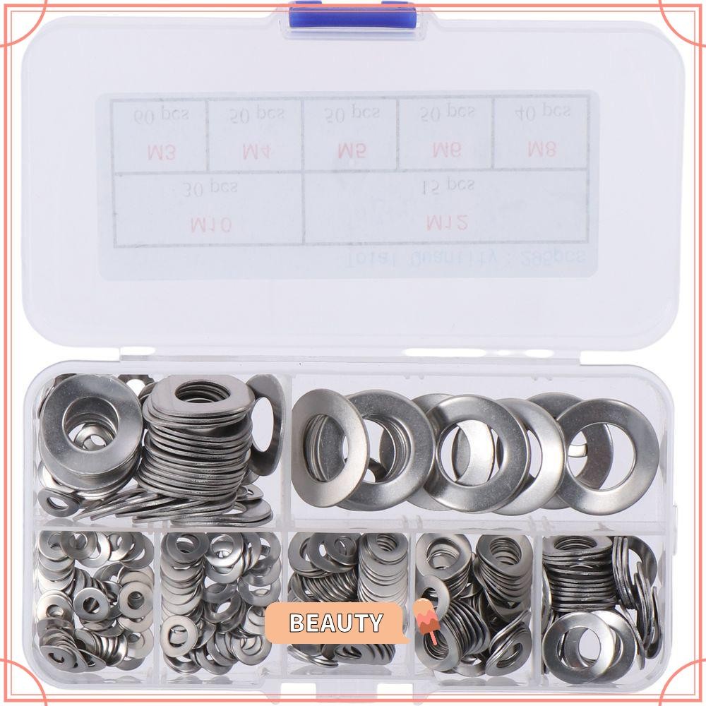 TOPBEAUTYMY 295Pcs Curved Washers Kit, 304 Stainless Steel 7 Sizes ...