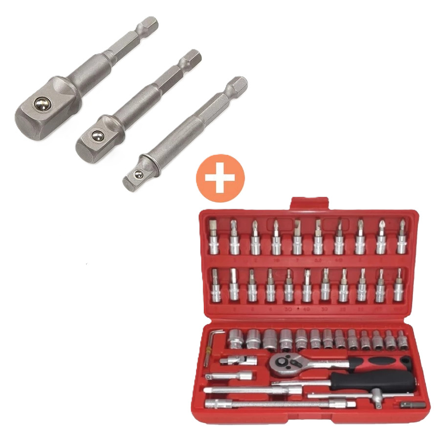 Power Extension Hex Shank Socket Drill Bit Set Nut Adapter Chuck Impact ...