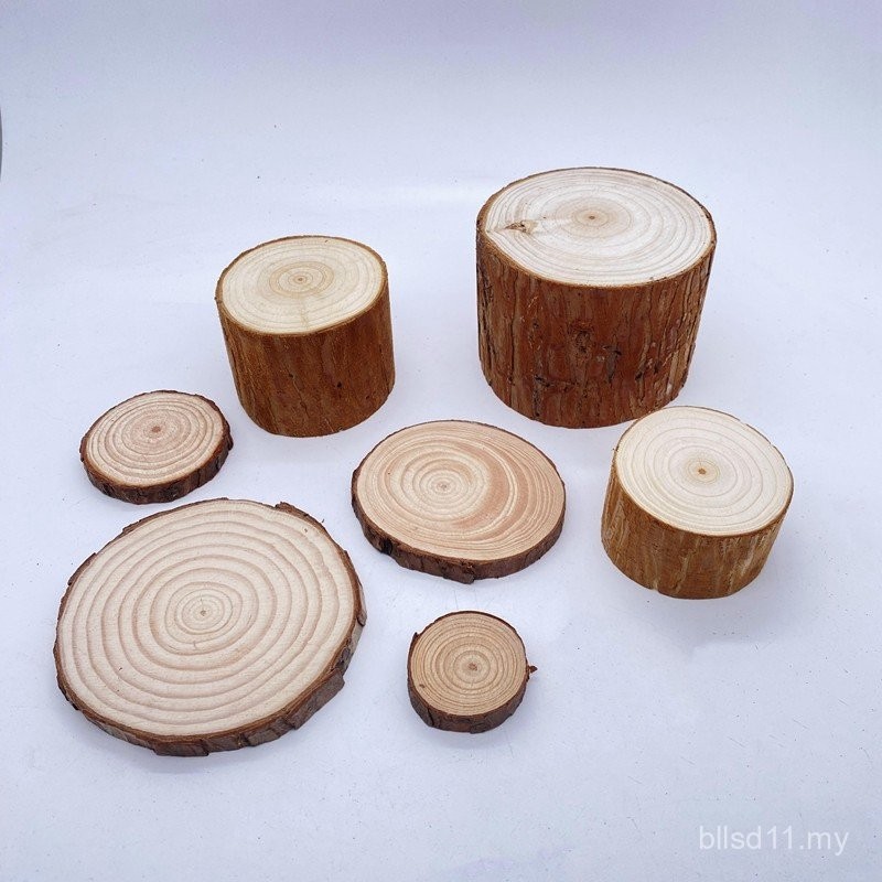 Kayu Pepejal Asli Kepingan Kayu Pine Cakera Bulat Pancang Kayu Kepingan ...