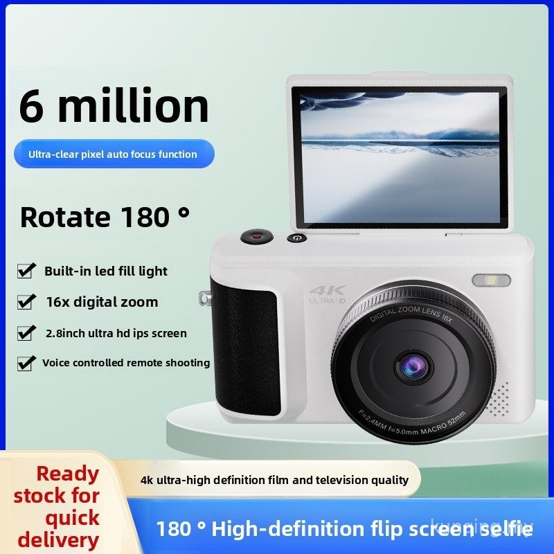 Student 4K Flip Screen Camera | Mirrorless Selfie Vlog Camera ...