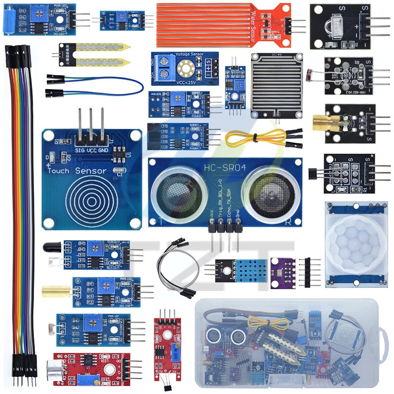 Kit Modul Sensor TZT 22-dalam-1 untuk Kit Permulaan Pembelajaran Pemula Arduino Raspberry Pi IoT ...