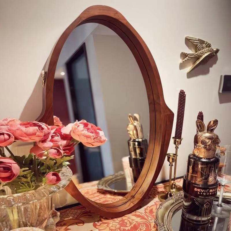 High Quality Ready Stock Wooden Frame Mermaid Mirror French Retro ...