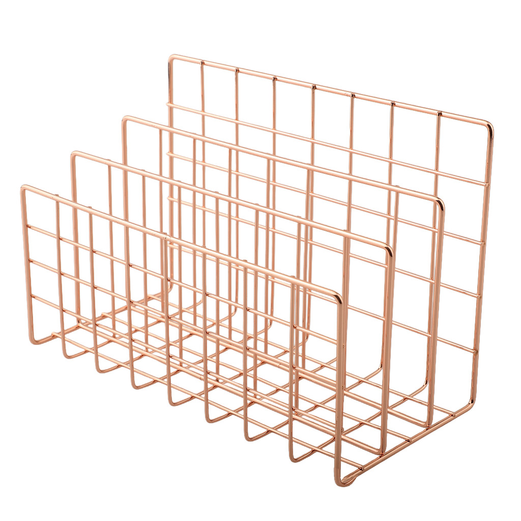 Vertical Wire File Filling Rack Wrought Iron Desktop File Holder ...