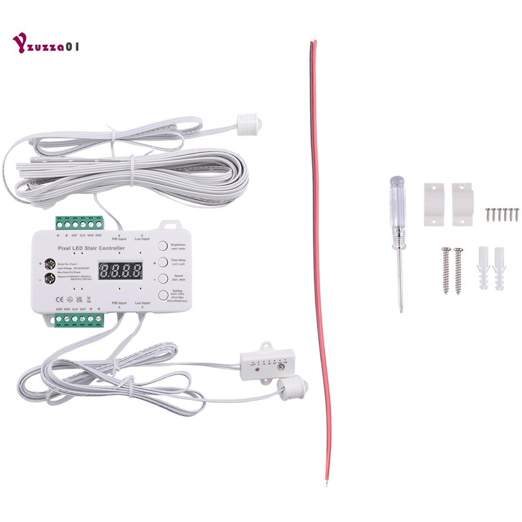 Motion Sensor LED Stair Pixel Lights Controller RGB LED Controller with ...