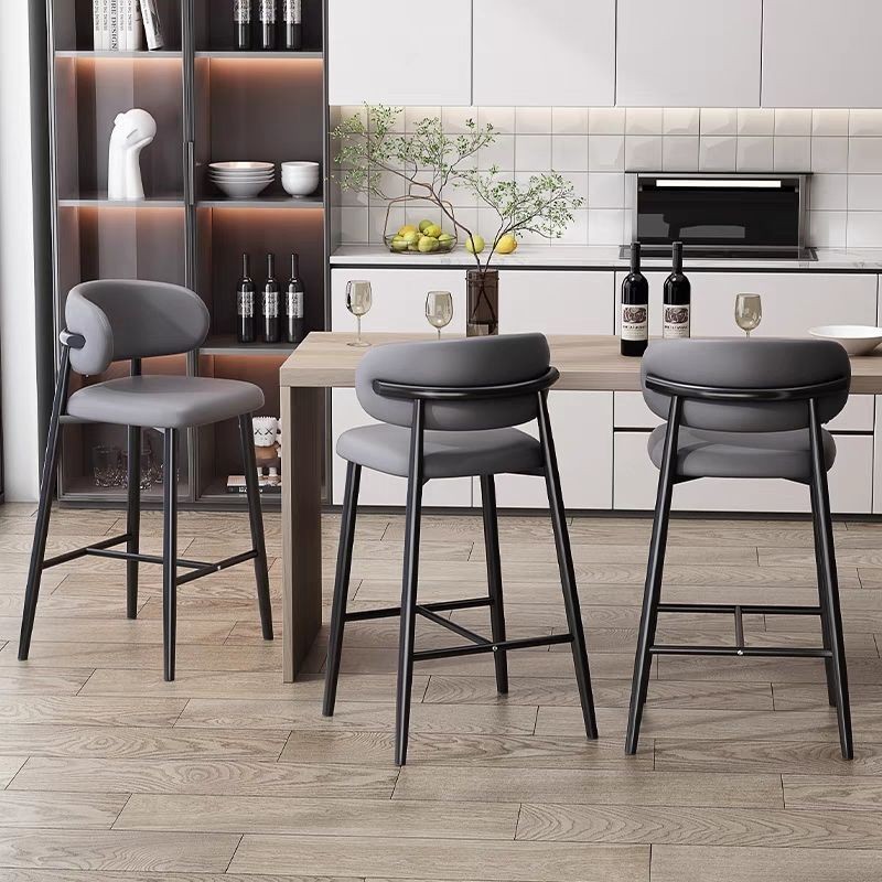 High chair, light luxury style bar chair, ironwork bar chair, coffee ...