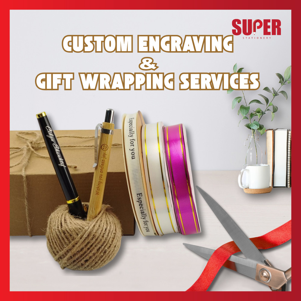 [Super Stationery] Perkhidmatan Ukiran Custom Engraving Gift Wrapping ...