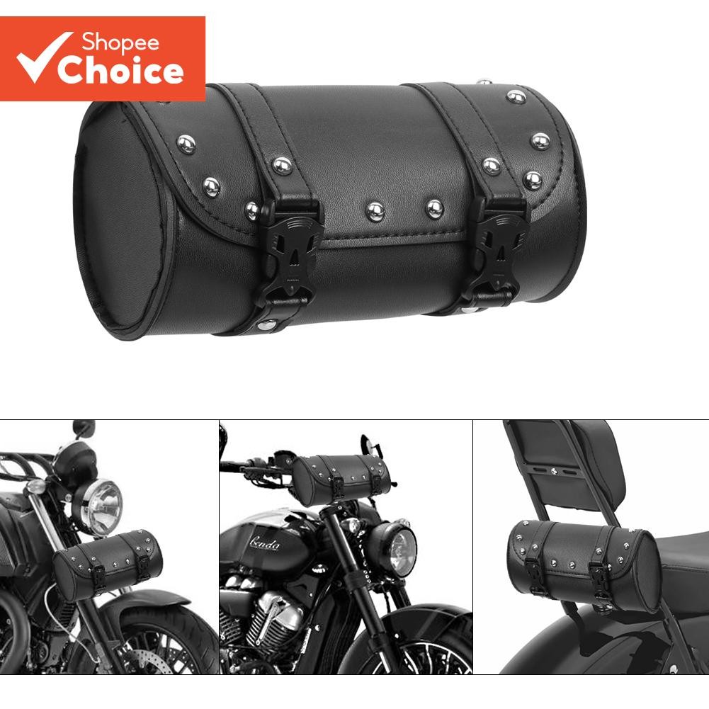 Motorcycle Back Seat Bag PU Leather Tail Pack Waterproof Motorbike Side ...