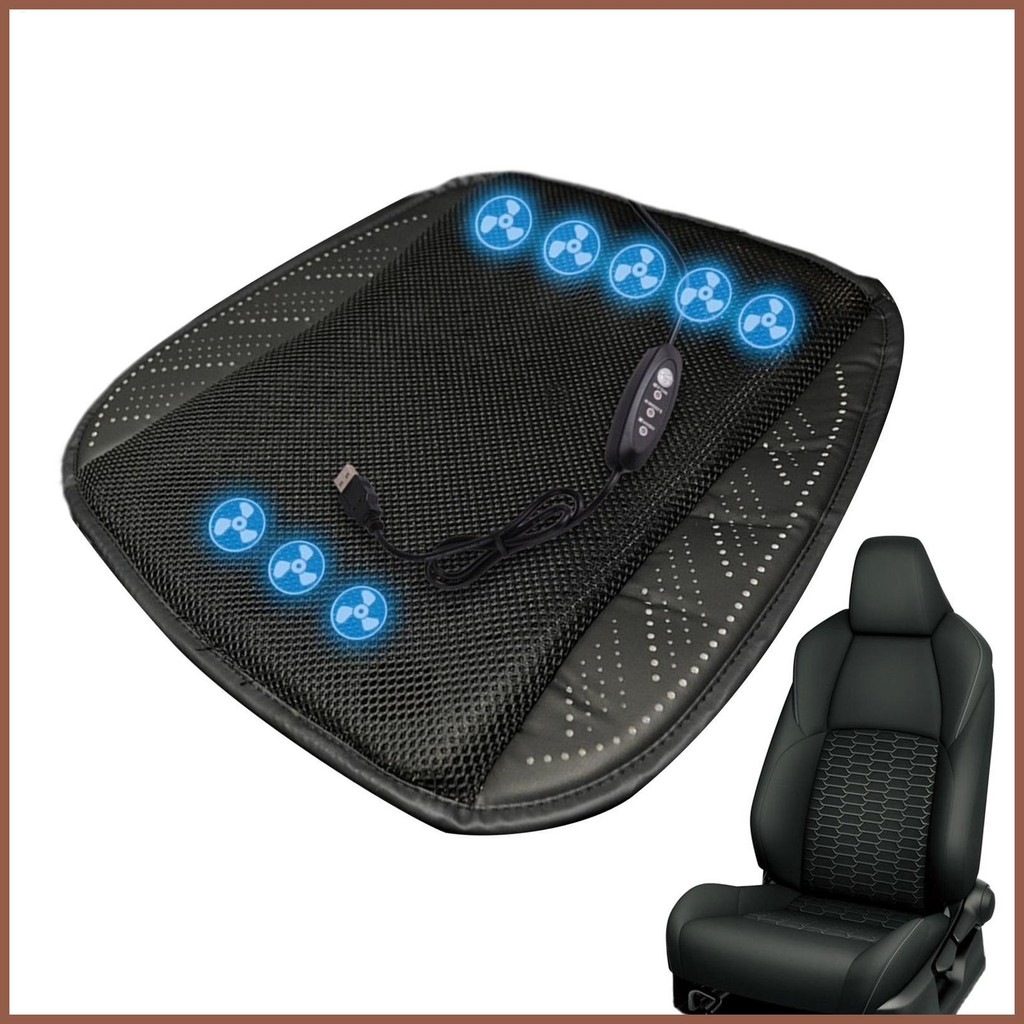 Car Cushion Driving Pad with Cooling Fan Breathable Waterproof Seat ...