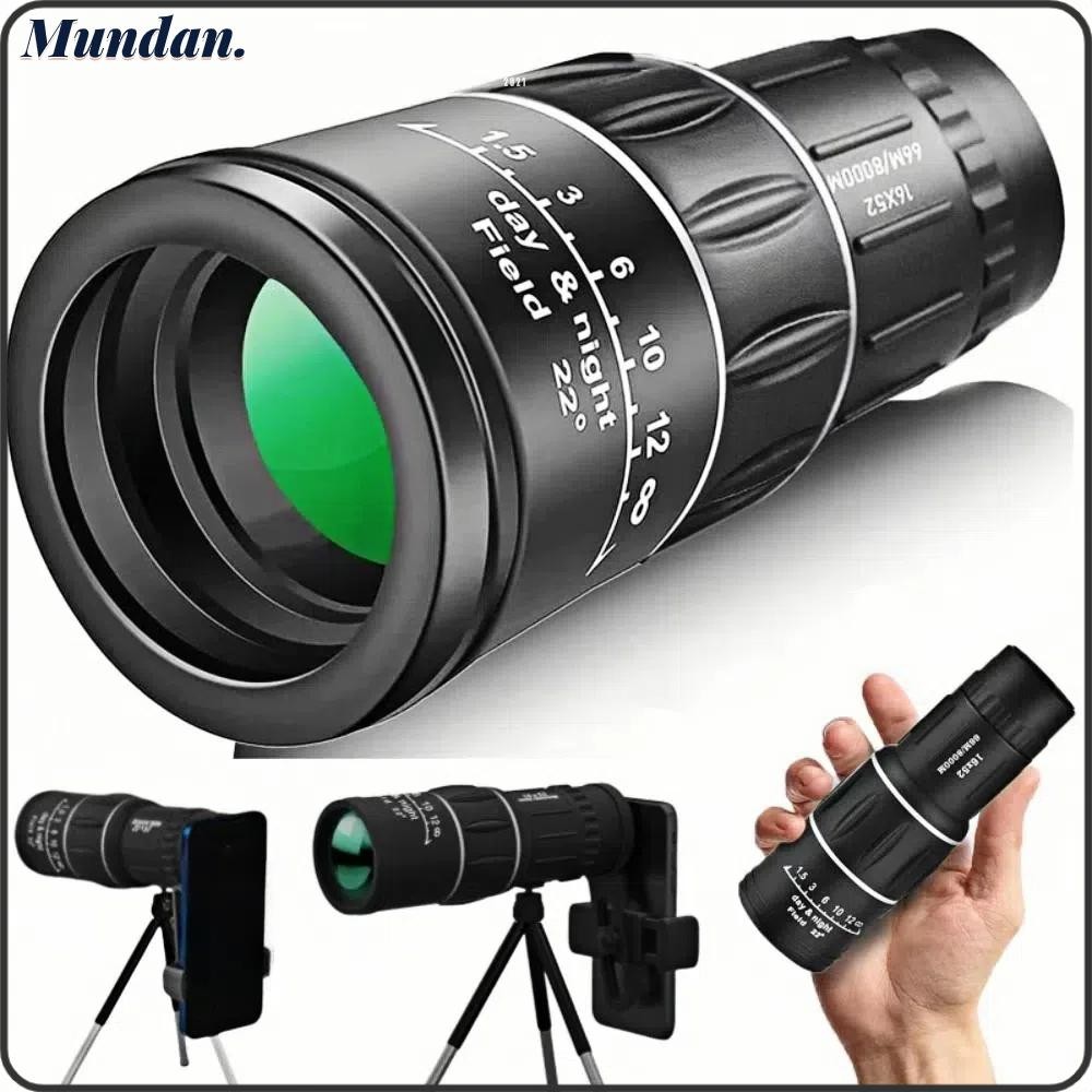 MUNDAN Monocular Telescope, 16x52 High-Power Zoom Scope, Dual Focus ...