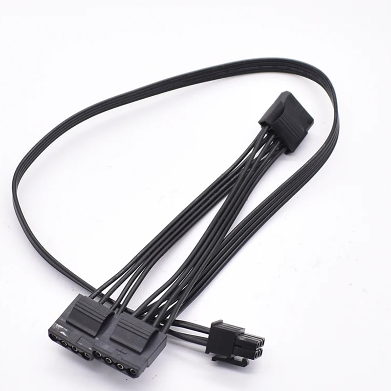 Modular PSU PERIPHERAL&SATA 6PIN port to 3* IDE/SATA Power supply Cable ...
