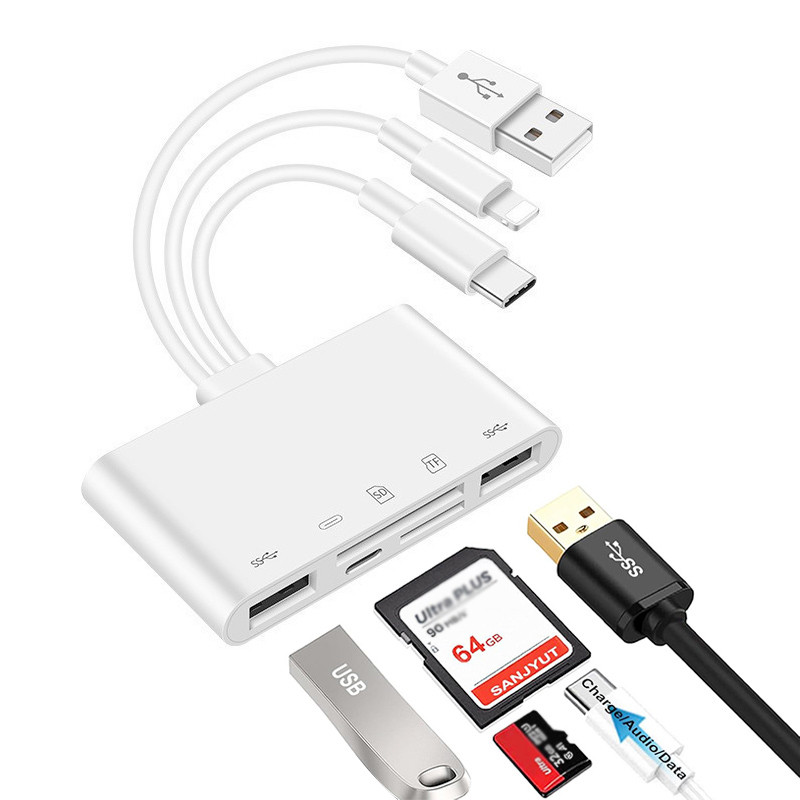 Multi-function Card Reader, Portable Memory Card Reader Support SD Card ...