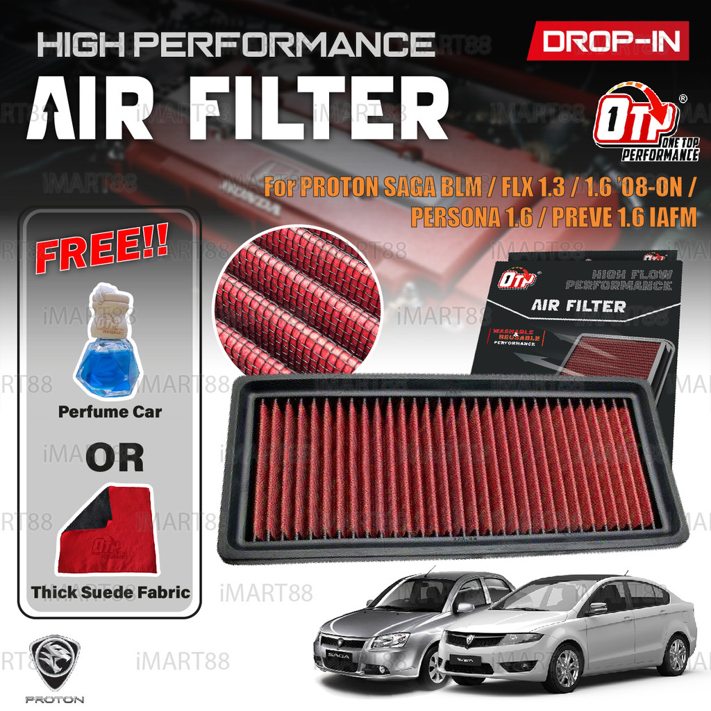 OTP Drop In Air Filter Performance Proton SAGA BLM FL 1.3 1.6 FLX IRIZ ...