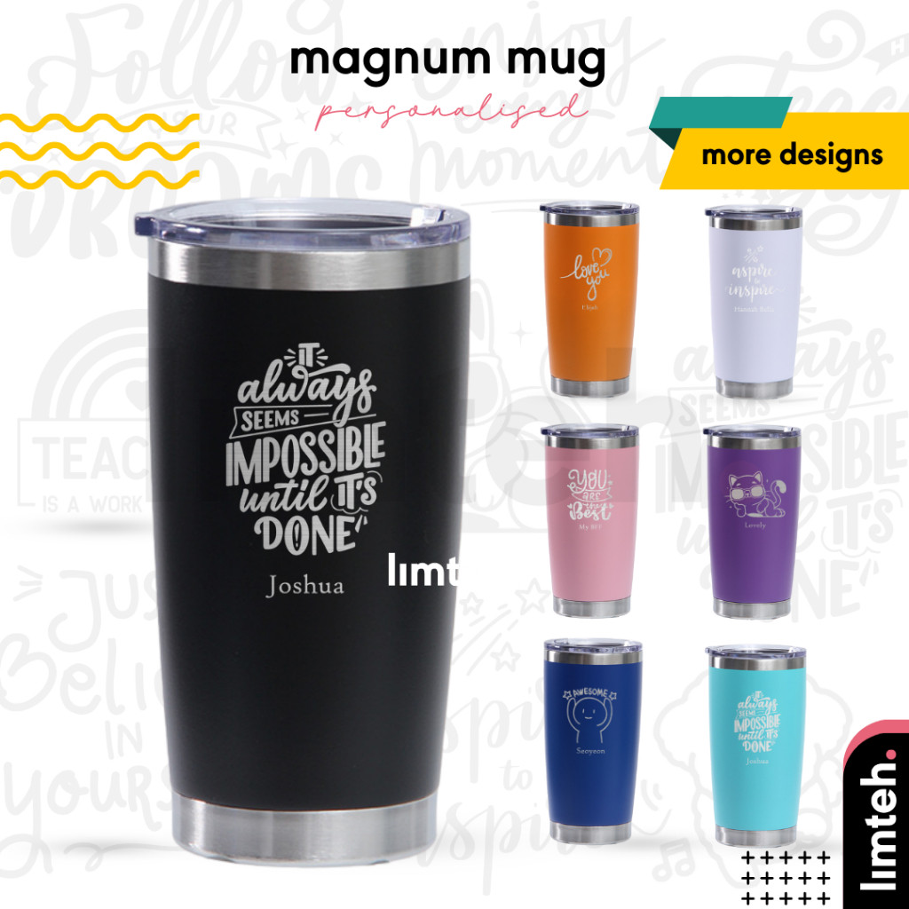 Personalised Magnum Mug | Engraving | Stainless Steel Thermal Coffee ...