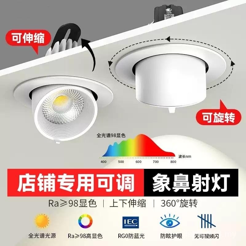 COB Elephant Hidung Lampu Pencuci Dinding Lampu Sorot Siling Terbenam ...