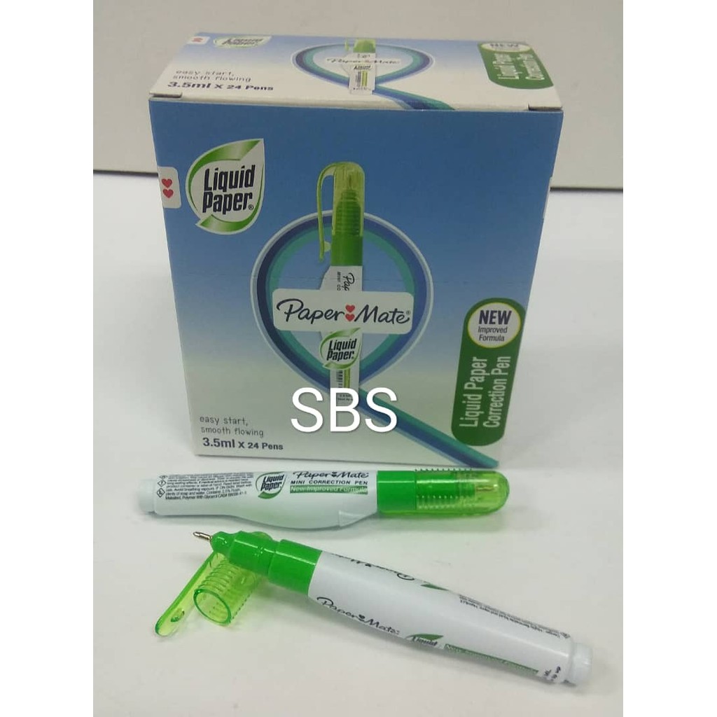 [ORIGINAL] Papermate Liquid Paper Correction Pen 3.5ml - (24pcs / Box ...