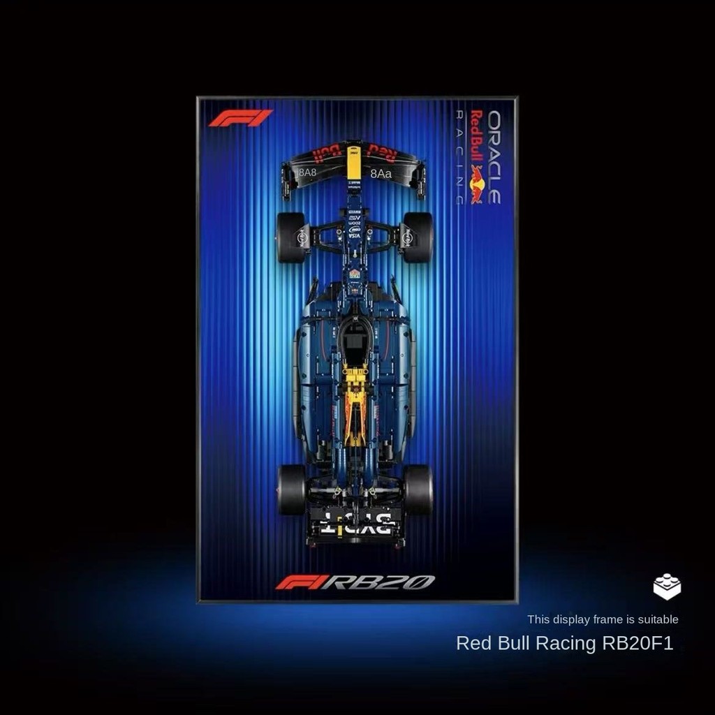 Red Bull RB20 Team Lego Brick Wall Hanging Frame F1 3D Effect Living ...
