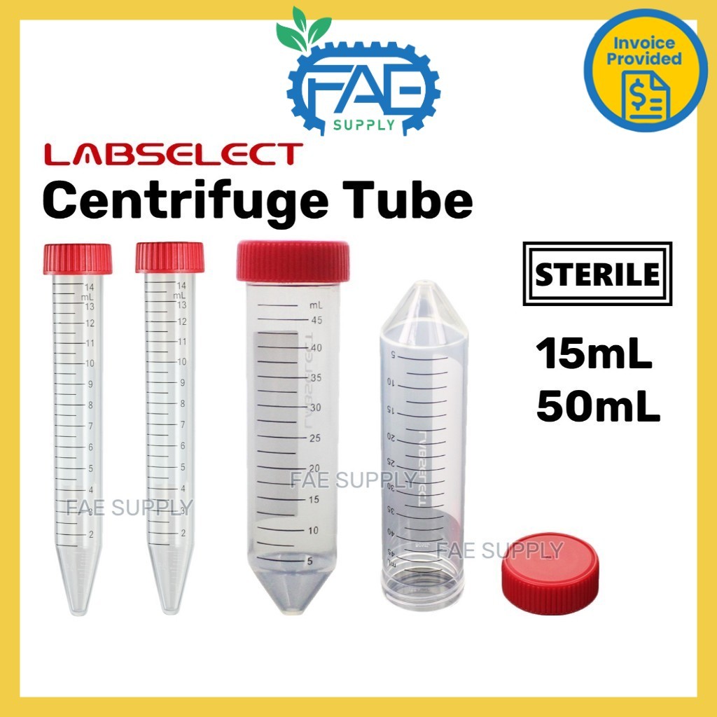 Centrifuge Tube falcon Conical Bottom with Screw Cap LABSELECT Sterile ...