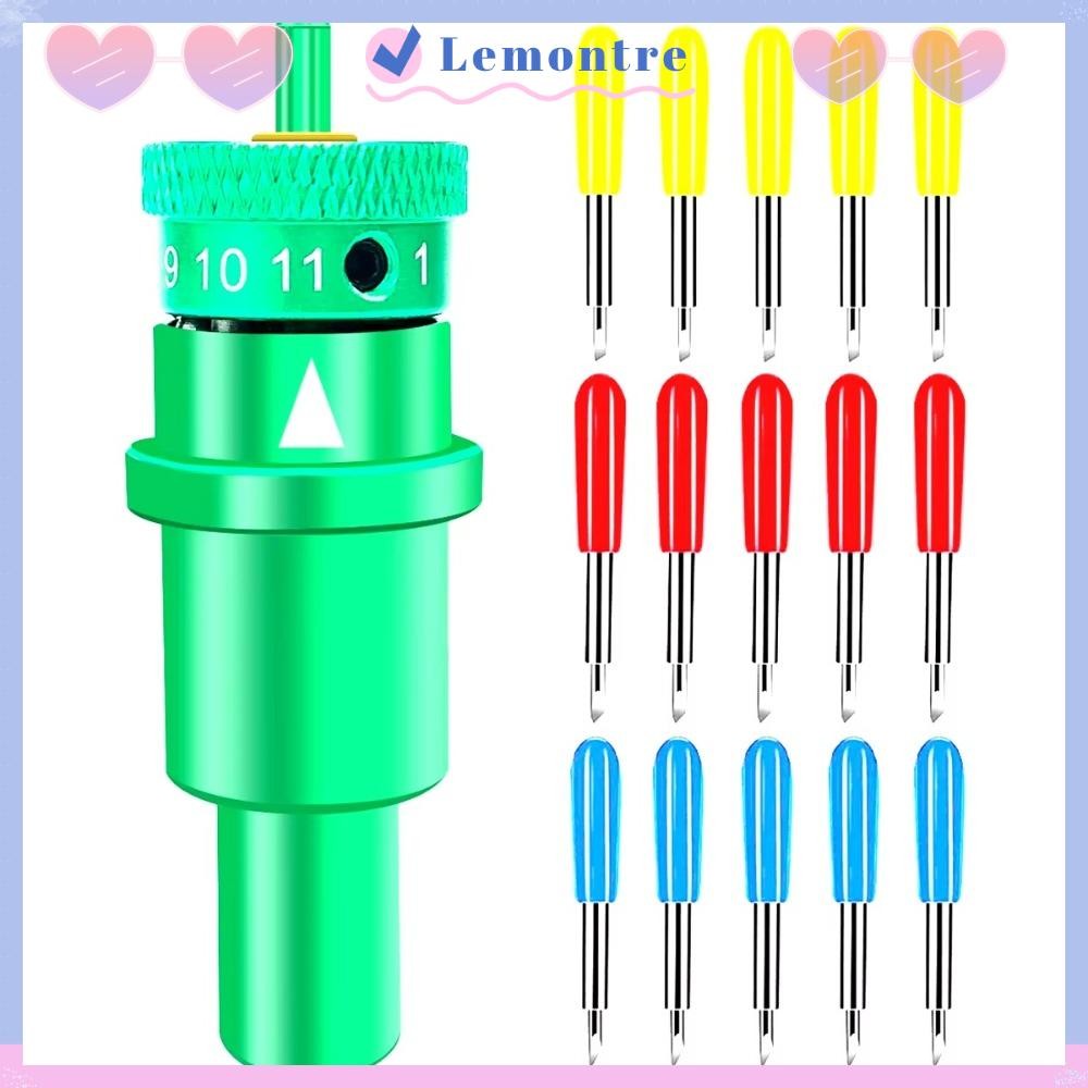 LEMONTRE Plotter Blades, 30 45 60 Degree Replacement Vinyl Cutters, Smooth Metal Blades Holder ...