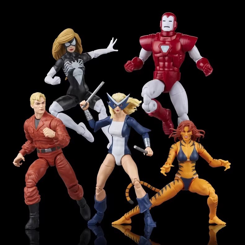 Marvel Legends Tiger Girl Iron Man Robin Spider Woman Hank Five-Person ...