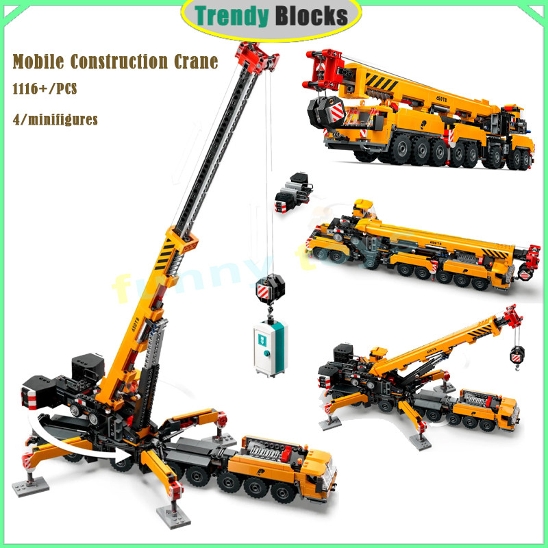 60409 Mobile Construction Crane Building Blocks City Yellow Engineering ...