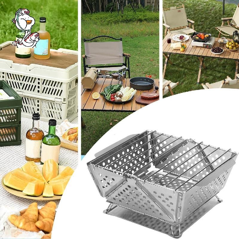 Mini Grill - Stainless Steel Smoker For Camping, Picnic Rack Barbecue ...
