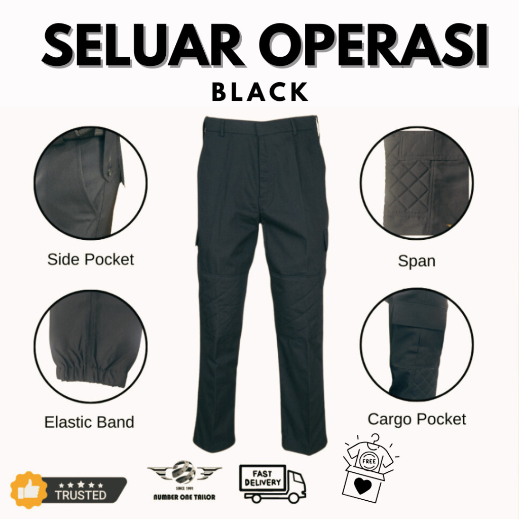 Seluar Operasi Black Edition | Shopee Malaysia