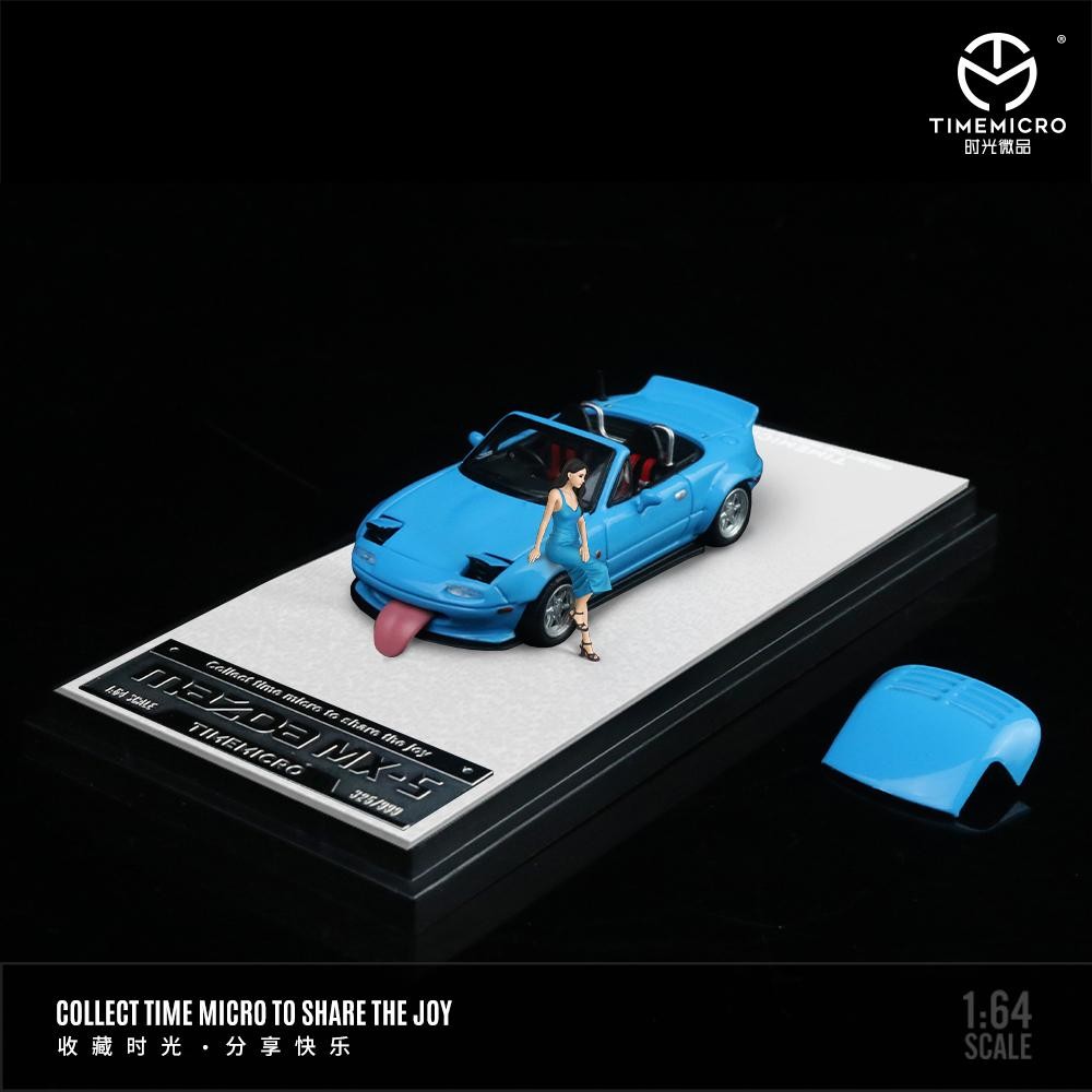 Time Micro 1:64 Mazda MX-5 Miata Pop-Up Headlights Blue with Tongue ...