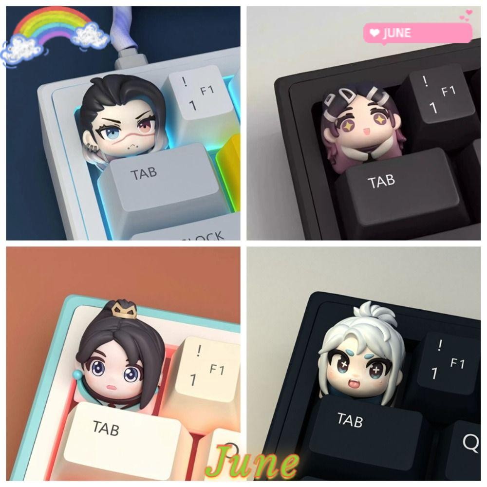 JUNE1 Mechanical Keyboard Keycap, Jett Sage Fade Clove VALORANT Cute ...