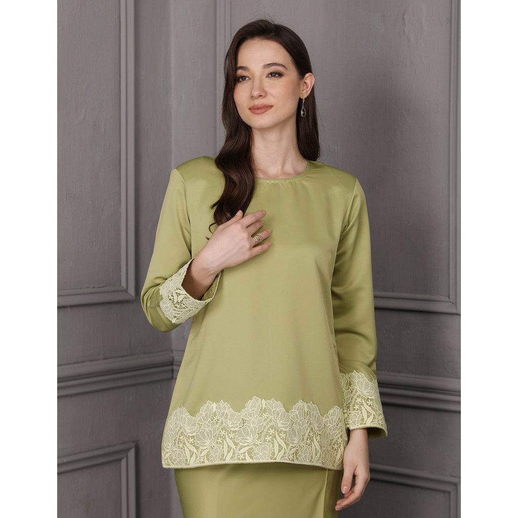 BAJU KURUNG KEDAH JULYA (GREEN TEA) | Shopee Malaysia