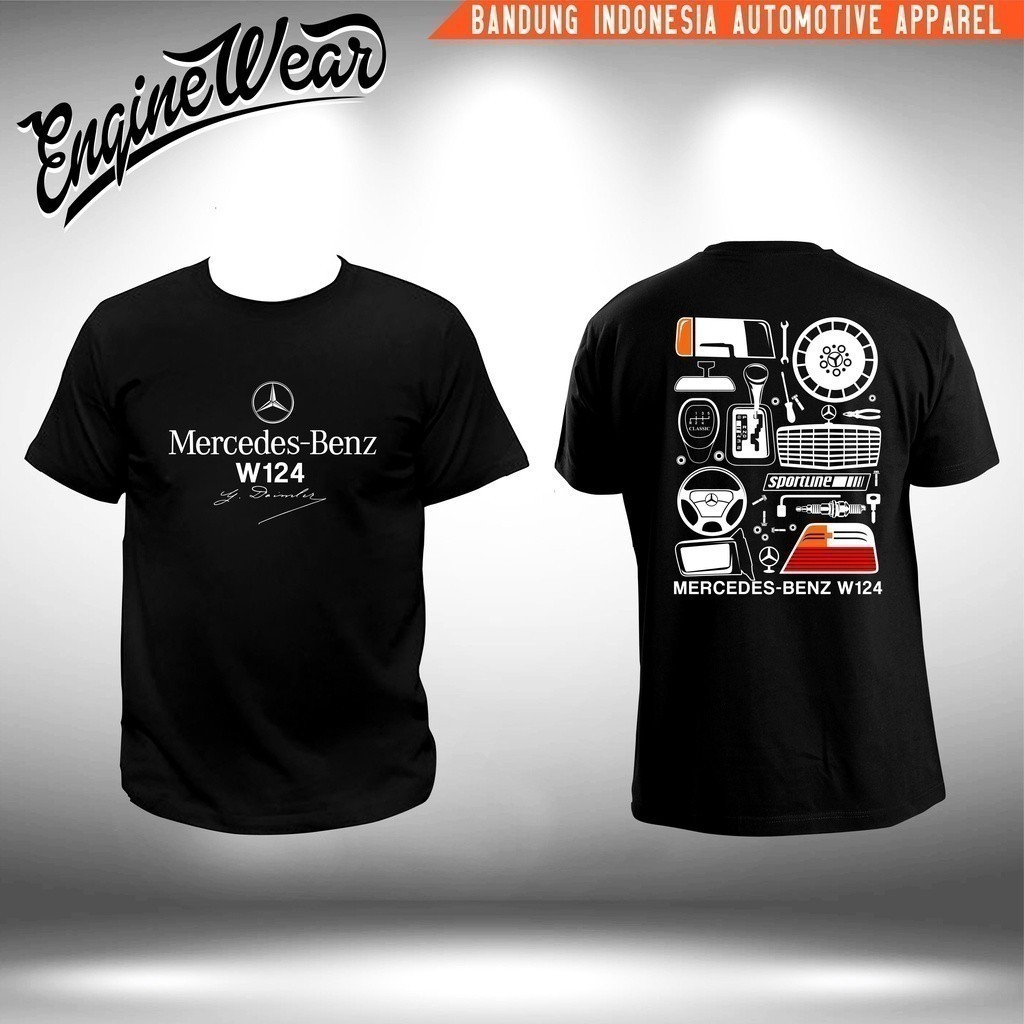 T-shirt 2025 fashion Mercedes Benz W124 W123 W203 W202 W204 W210 W211 ...