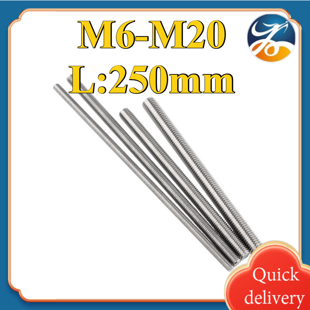 Full Thread Bar Fine Thread/304 Stainless Steel Threaded Rod Screw Bar ...