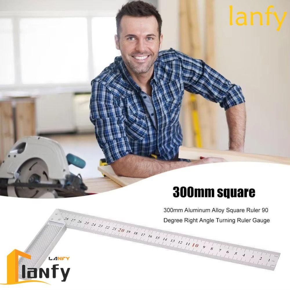 LANFY Steel Ruler, with Scale Right Stainless Steel Measuring Angle ...