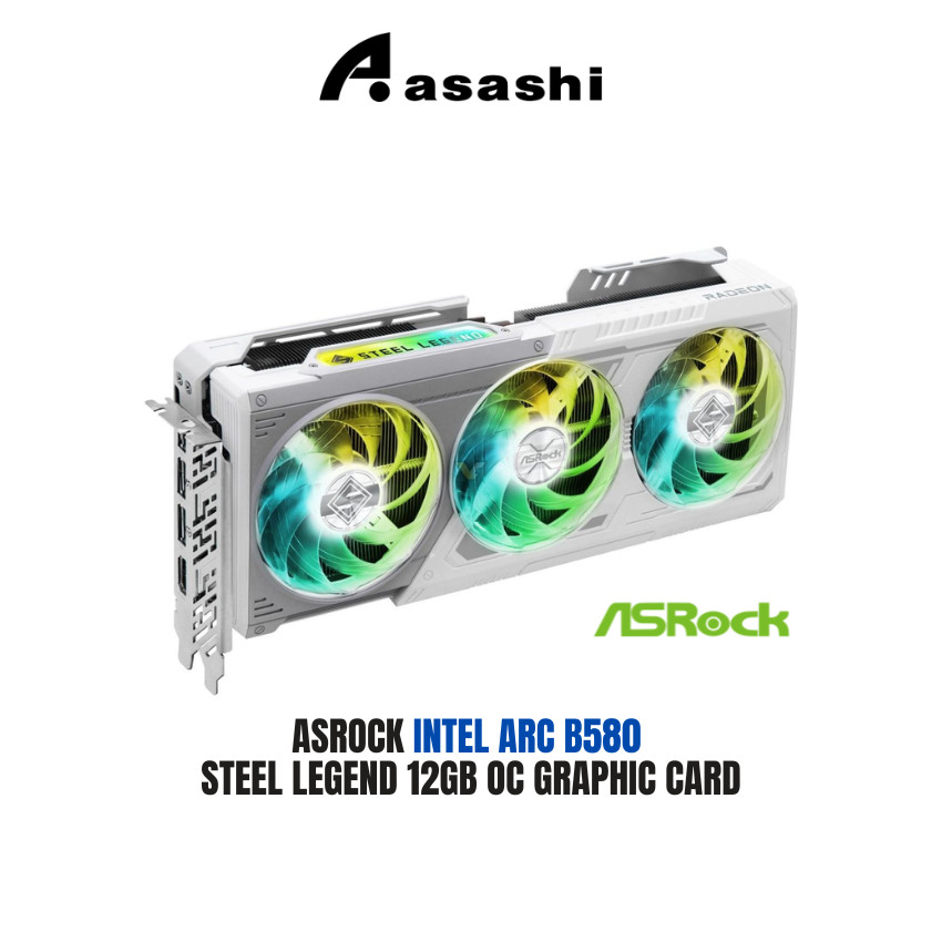ASRock Intel Arc B580 Steel Legend 12GB OC 12GB GDDR6 | Shopee Malaysia