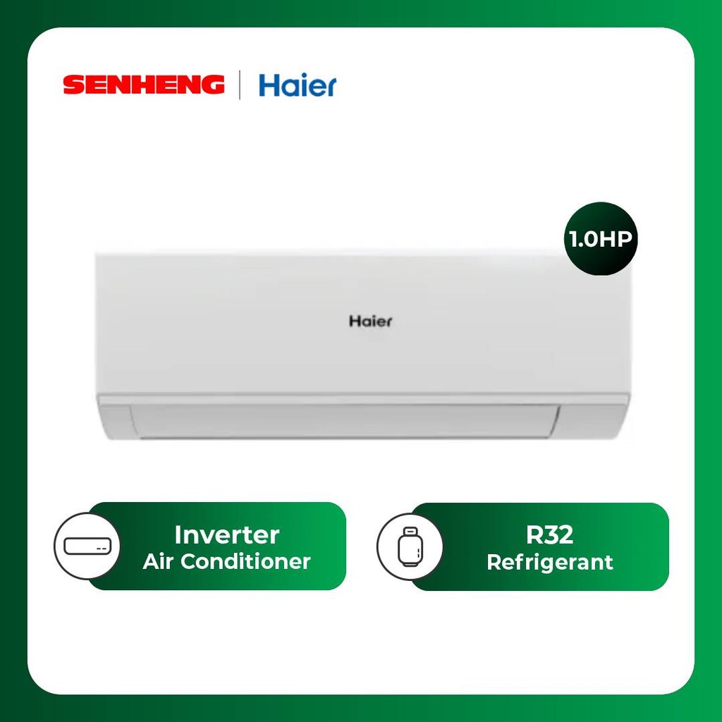 Haier 1.0HP Inverter Air Conditioner WiFi Control R32 HSU-10VRA22 (VRA Series) Penghawa Dingin ...