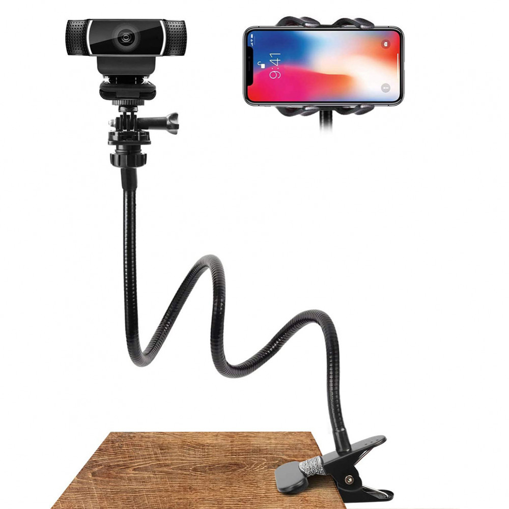 23 Inch Webcam Stand Camera Mount, Upgraded Thick Base Flexible ...