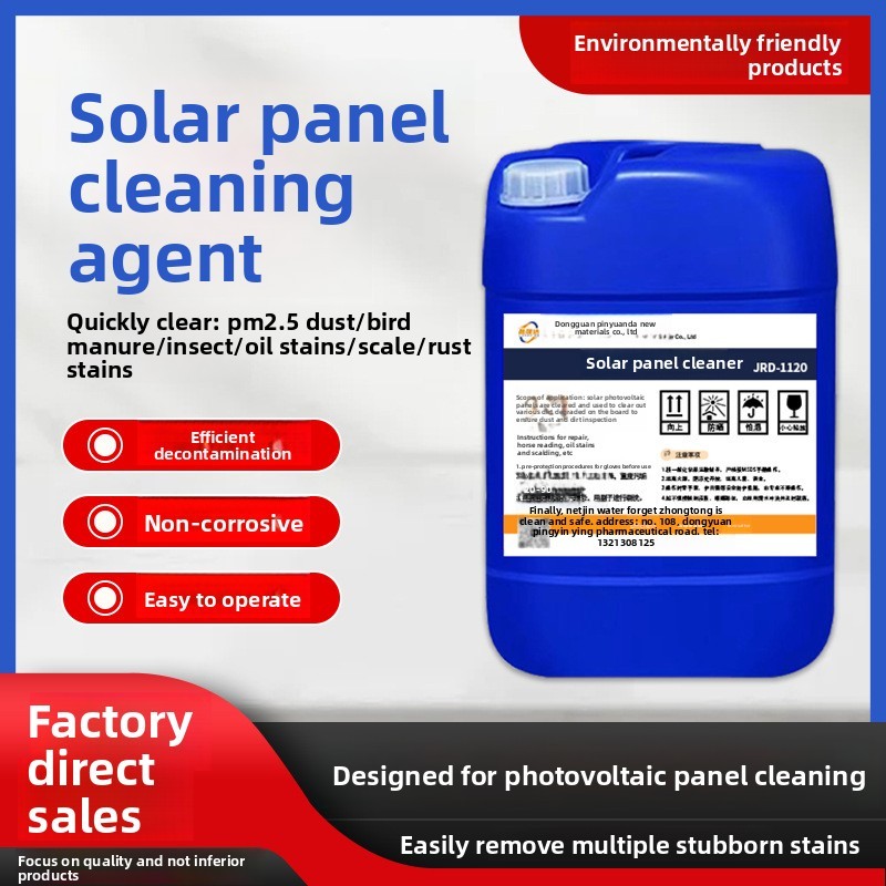 Solar Panel Cleaner Solar Energy Panel Rust Stain Grease Cleaner Glass ...