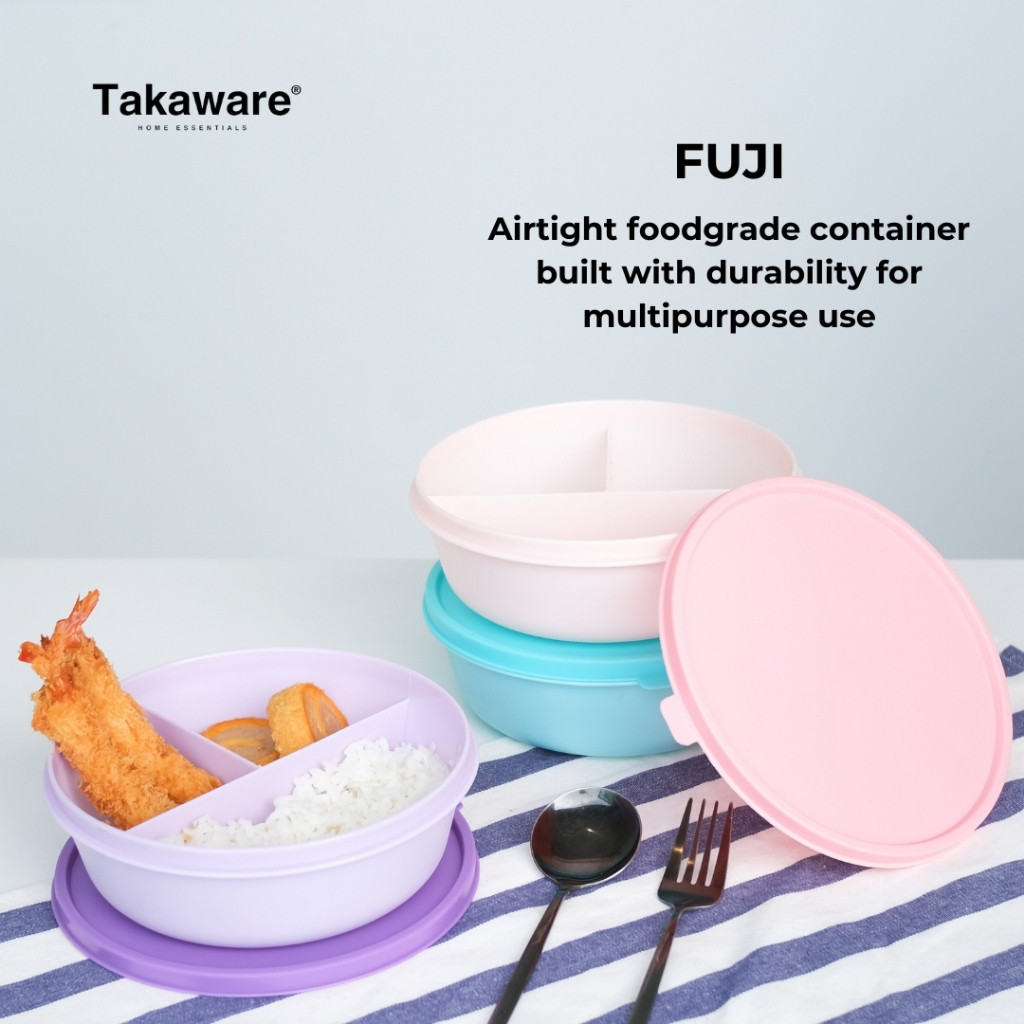 Reusable 3-Separated Bento Catering Food Container - 1000ml Spill-proof ...