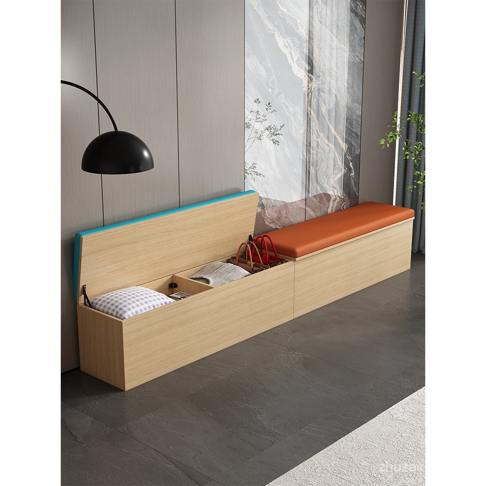 Sofa Bench Lockable Soft Bag Long Strip Sitting Cabinet Sitting Storage ...