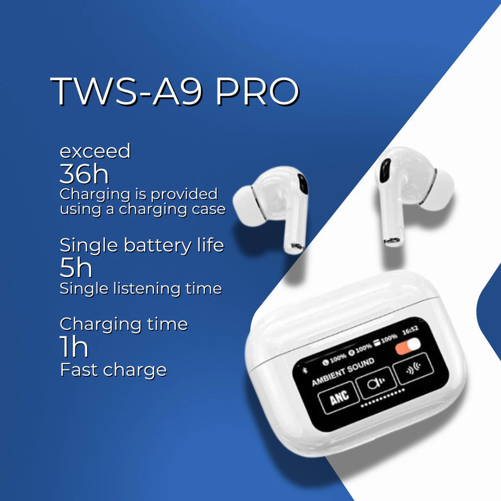 A9 Pro TWS Screen Wireless Bluetooth Headphones TWS in-Ear with ...