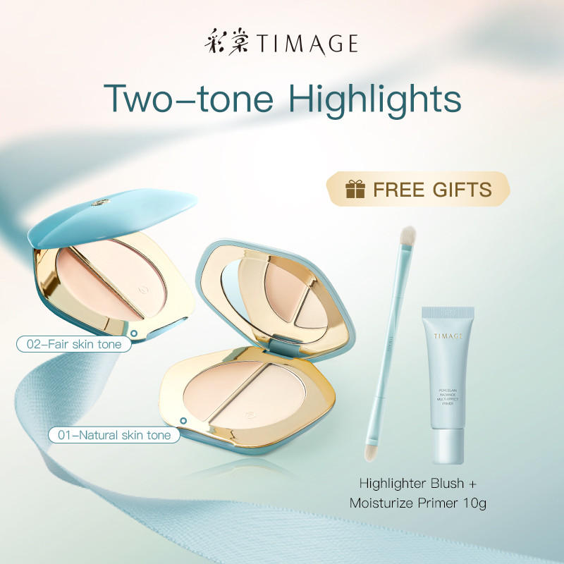 【大马发货】TIMAGE Dual-Texture Highlighter Matte & Shimmer Combo Contour ...