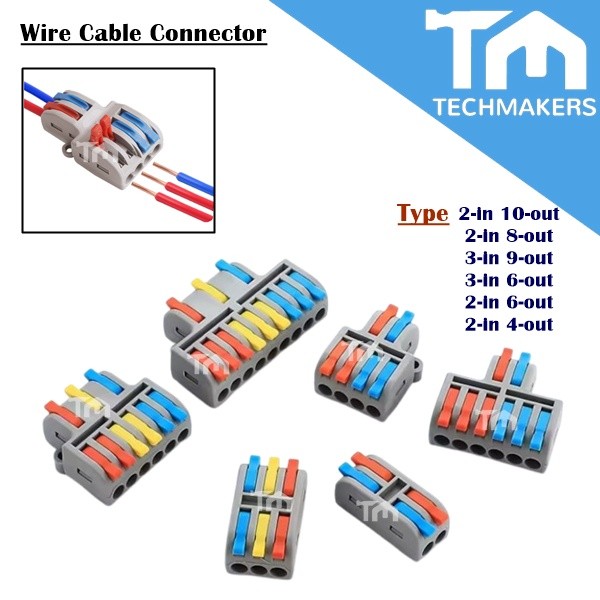 Splitter Electric Cable Mini Fast Pin Wire Connector Quick Connector ...