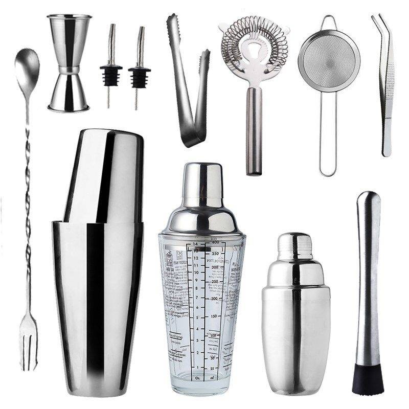 Stainless Steel Bartender Set Boston Shaker Professional Container ...