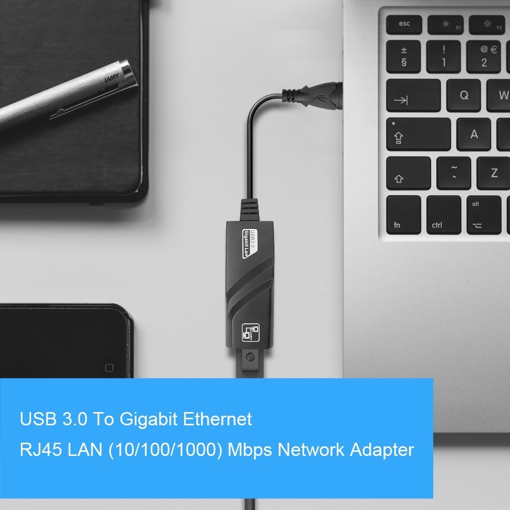 USB 3.0 USB 2.0 to Rj45 Lan Cable 10-100-1000Mbps Ethernet Adapter RTL8153 Network Card For PC ...
